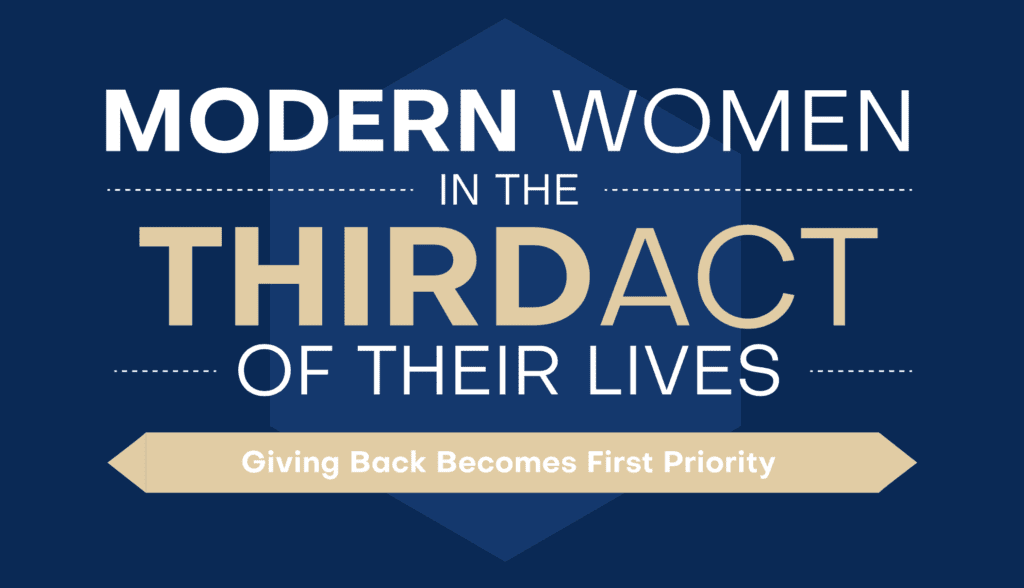 Modern women in the Third Act of their lives: Giving back becomes first ...